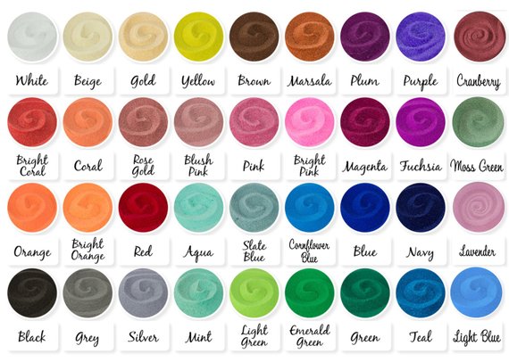 Unity Sand Ceremony Set with Lid - Background Monogram - Sand Included ...